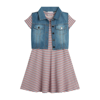 Knit Works Little & Big Kid Girls Short Sleeve Drop Shoulder Sleeve 2 ...