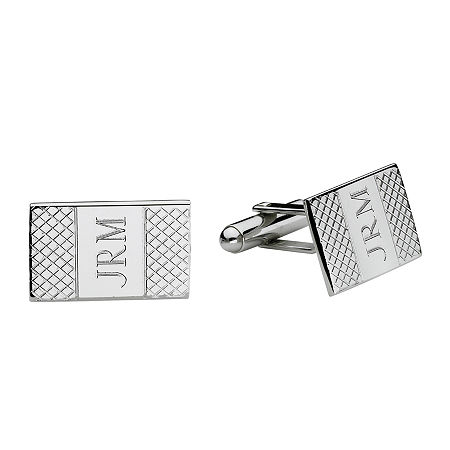 Click here for Personalized Grid Pattern Cuff Links  One Size  Si... prices