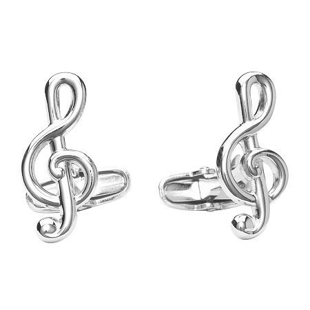 Click here for Treble Clef Cuff Links  One Size  Silver prices