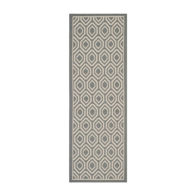 Safavieh Courtyard Collection Carmella Geometric Indoor/Outdoor Runner ...