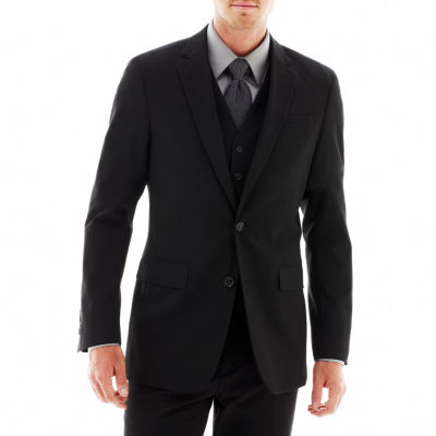 J. Ferrar 360 Stretch Slim Fit Suit Jacket, Color: Black - JCPenney