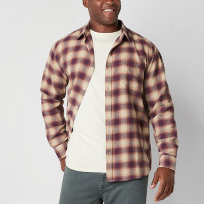 Arizona Big and Tall Mens Classic Fit Long Sleeve Flannel Shirt - JCPenney
