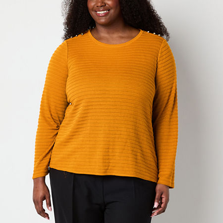 Click here for Liz Claiborne Womens Plus Round Neck Long Sleeve B... prices