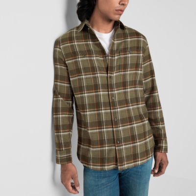 mutual weave Mens Regular Fit Long Sleeve Flannel Shirt - JCPenney