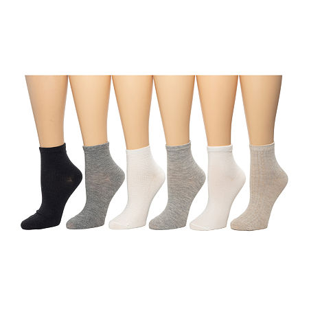 Click here for Cuddl Duds Womens 6 Pair Quarter Ankle Socks  9-11... prices