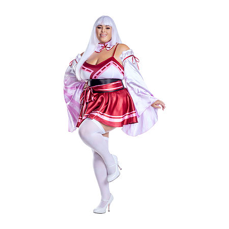 Click here for Womens Sakura Shrine Costume  2x  Red prices