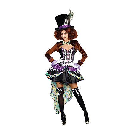 Click here for Womens Whimsical Madness Costume  Medium  Black prices