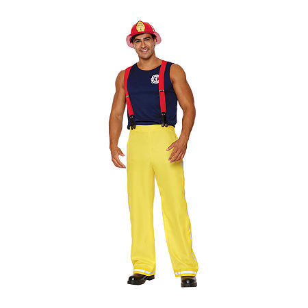 Click here for Mens Firefighter Costume  Large  Yellow prices