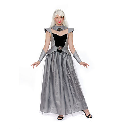 Click here for Womens Medieval Royal Gown Costume  Medium  Silver prices