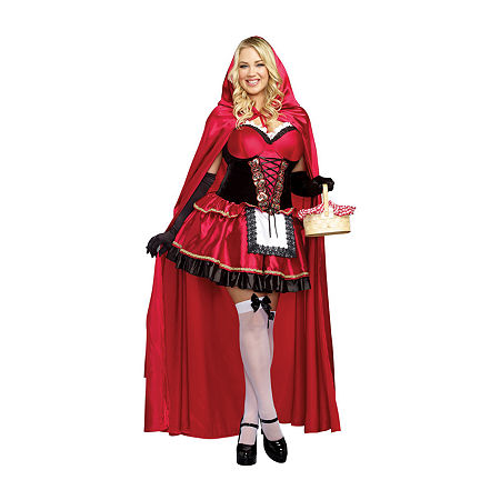 Click here for Womens Little Red Ridding Hood Costume  1x-2x  Red prices