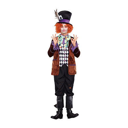 Click here for Mens Mad Hatter Costume  X-large  Brown prices