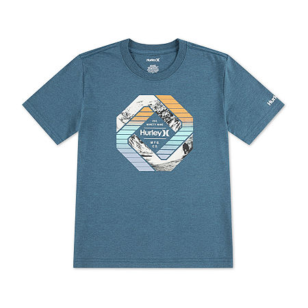 Click here for Hurley Boys 8-20 Alpha-Fill Crewneck T-Shirt - Blu... prices