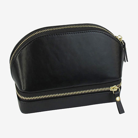 Click here for Mele And Co Duo Mirrored Black Jewelry Travel Case... prices