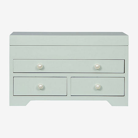 Click here for Mele Co. Bianca Wooden Jewelry Box in Seafoam Fini... prices