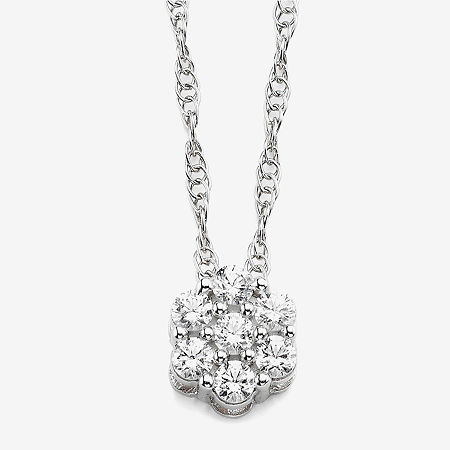 Click here for Diamond Blossom 1/5 CT.T.W. Natural Diamond Sterli... prices