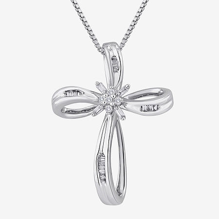 Click here for 1/10 CT.T.W. Natural Diamond Sterling SIlver Ribbo... prices