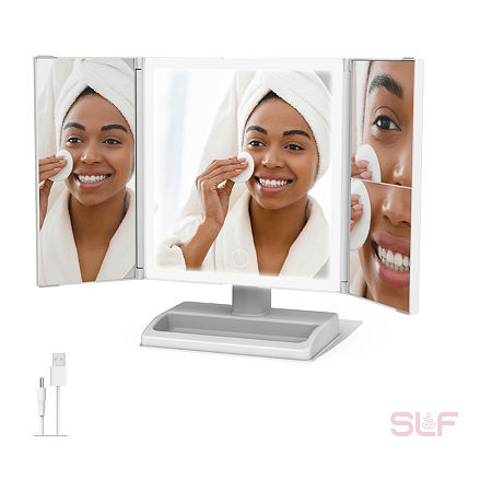 Click here for Slf Led Trifold Armoire Mirror  One Size  White prices