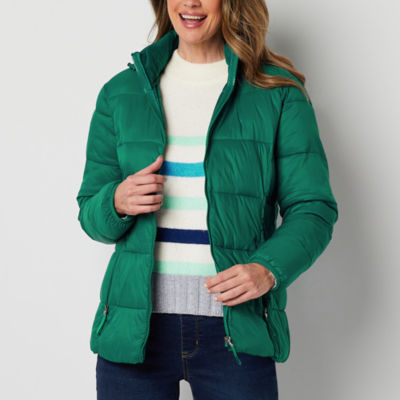 St. John's Bay Removable Hood Midweight Puffer Jacket - JCPenney