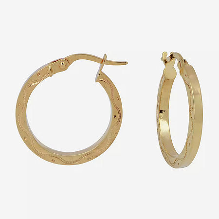 Click here for 14K Yellow Gold Diamond-Cut 20mm Hoop Earrings  On... prices