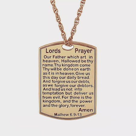 Click here for Personalized Name and Lords Prayer Dog Tag Pendant... prices