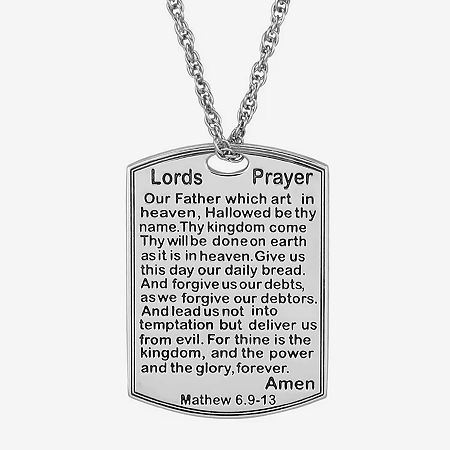 Click here for Personalized Name and Lords Prayer Dog Tag Pendant... prices