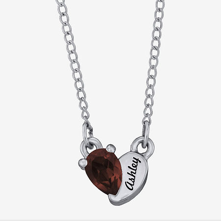 Click here for Personalized Girls Heart Birthstone Pendant Neckla... prices
