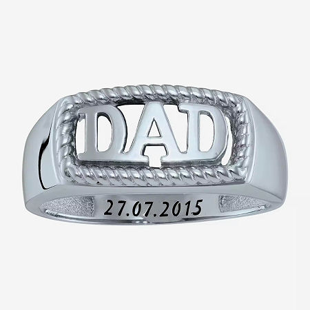 Click here for Personalized Mens Dad Ring  11  White prices