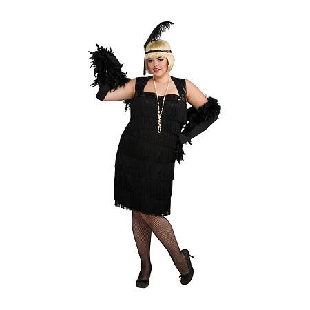 Click here for Womens Flapper 3-pc. Costume  Medium  Black prices