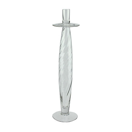 Click here for 17.5 Transparent Swirled Glass Taper Candle Holder... prices
