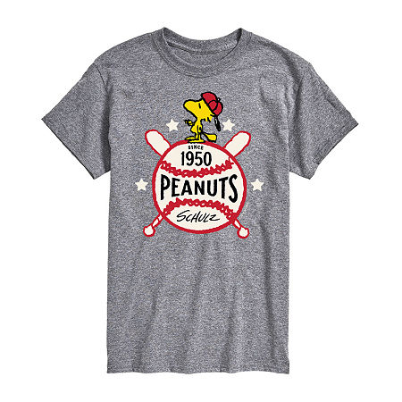 Mens Peanuts 1950 Baseball T-shirt - Gray