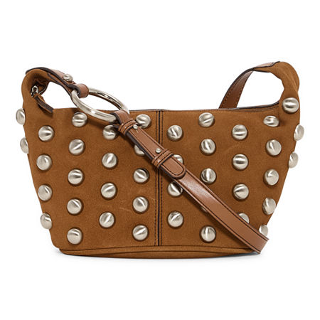 Click here for a.n.a Susan Genuine Suede Studded Crossbody Bag  O... prices
