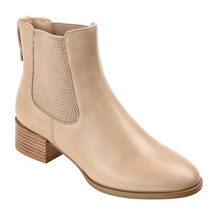 Journee Collection Womens Chayse Chelsea Booties - Tan