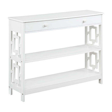 Click here for Town Square 1-Drawer Console Table  One Size  Whit... prices