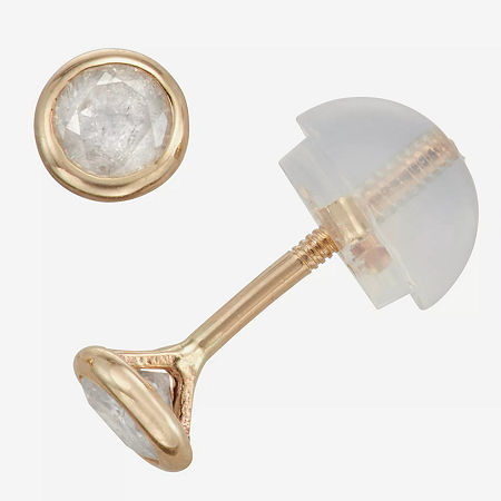 Click here for 1/5 CT. Natural White Diamond 14K Gold 4.2mm Stud... prices