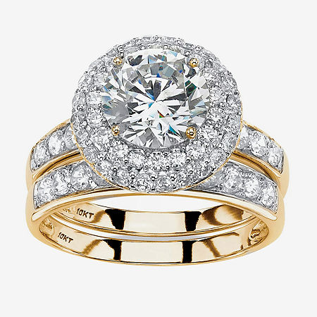 Click here for DiamonArt Womens White Cubic Zirconia 10K Gold Bri... prices