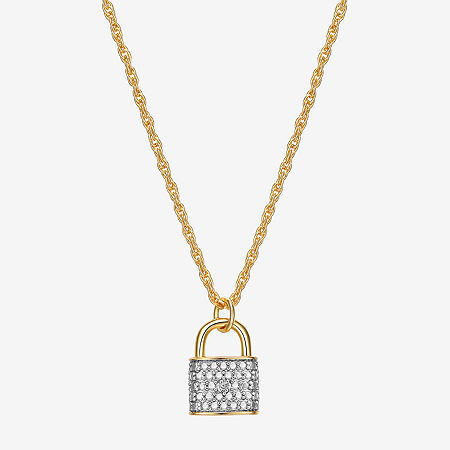 Click here for Sparkle Allure Padlock Womens White Diamond Accent... prices