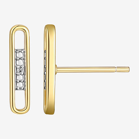 Click here for Sparkle Allure White Diamond Accent 12.9mm Bar Stu... prices