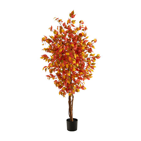 Click here for Nearly Natural 6ft Autumn Ficus Fall Artificial Pl... prices