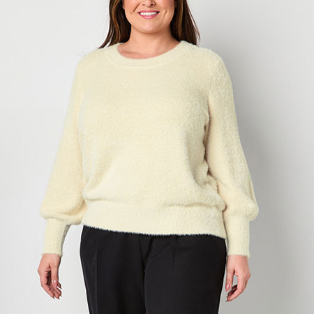 Click here for Liz Claiborne Plus Eyelash Womens Crew Neck Long S... prices