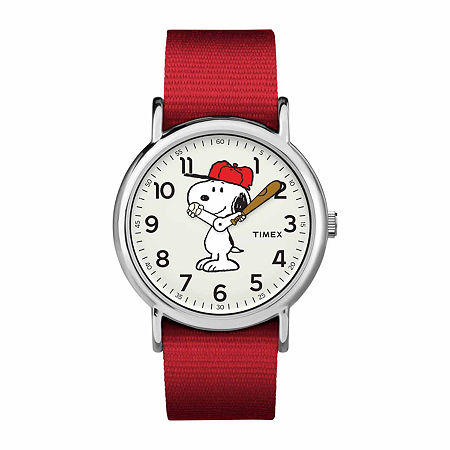 Click here for Timex Weekender Peanuts Peanuts Unisex Adult Red S... prices