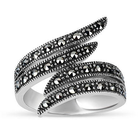 Click here for Womens Genuine Black Marcasite Sterling Silver Byp... prices