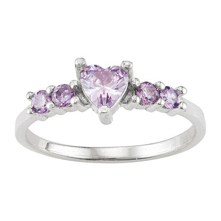 Click here for Girls Purple Cubic Zirconia Sterling Silver Heart... prices