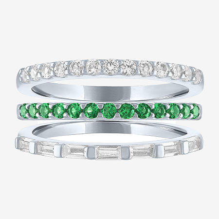 Click here for Womens Lab Created Gemstone Sterling Silver Ring S... prices
