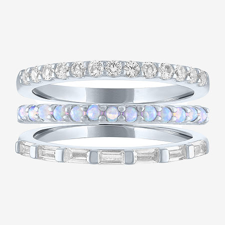 Click here for Womens Lab Created Gemstone Sterling Silver Ring S... prices