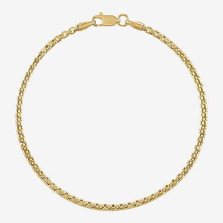 Click here for Unisex Adult 14K Gold Solid Box Chain Bracelet  On... prices
