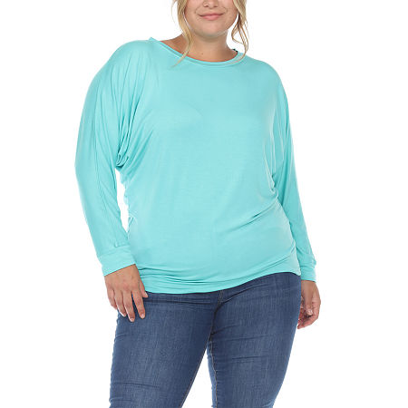 Click here for Plus Size White Mark Dolman Sleeve Blouse prices