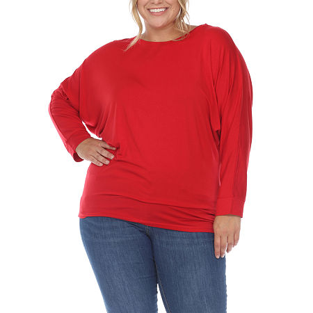 Click here for Plus Size White Mark Dolman Sleeve Blouse prices
