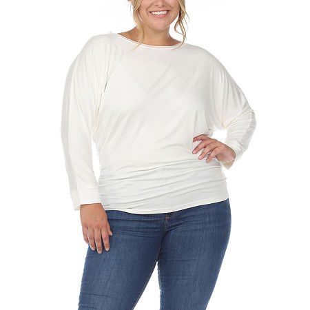 Click here for Plus Size White Mark Dolman Sleeve Blouse prices