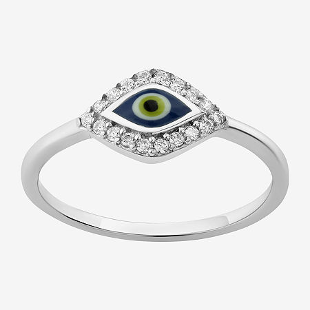 Click here for Womens Cubic Zirconia Sterling Silver Evil Eye Coc... prices