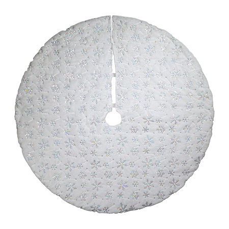 Click here for Kurt S. Adler 48in. White Tree Skirt w/ Snowflake... prices